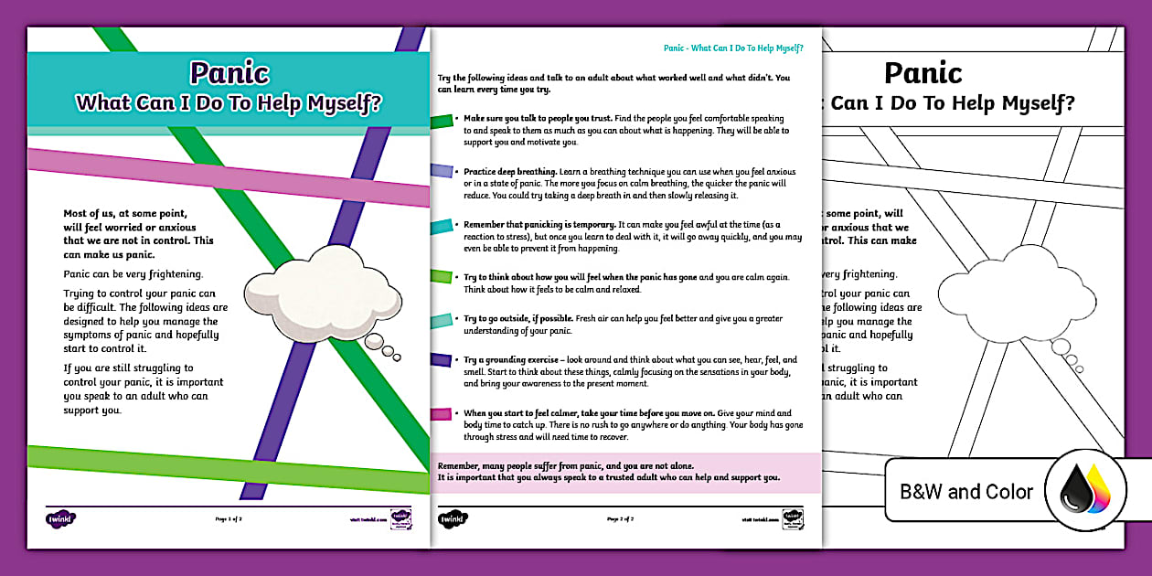 Panic - What Can I Do To Help Myself? Guide for 3rd-5th Grad