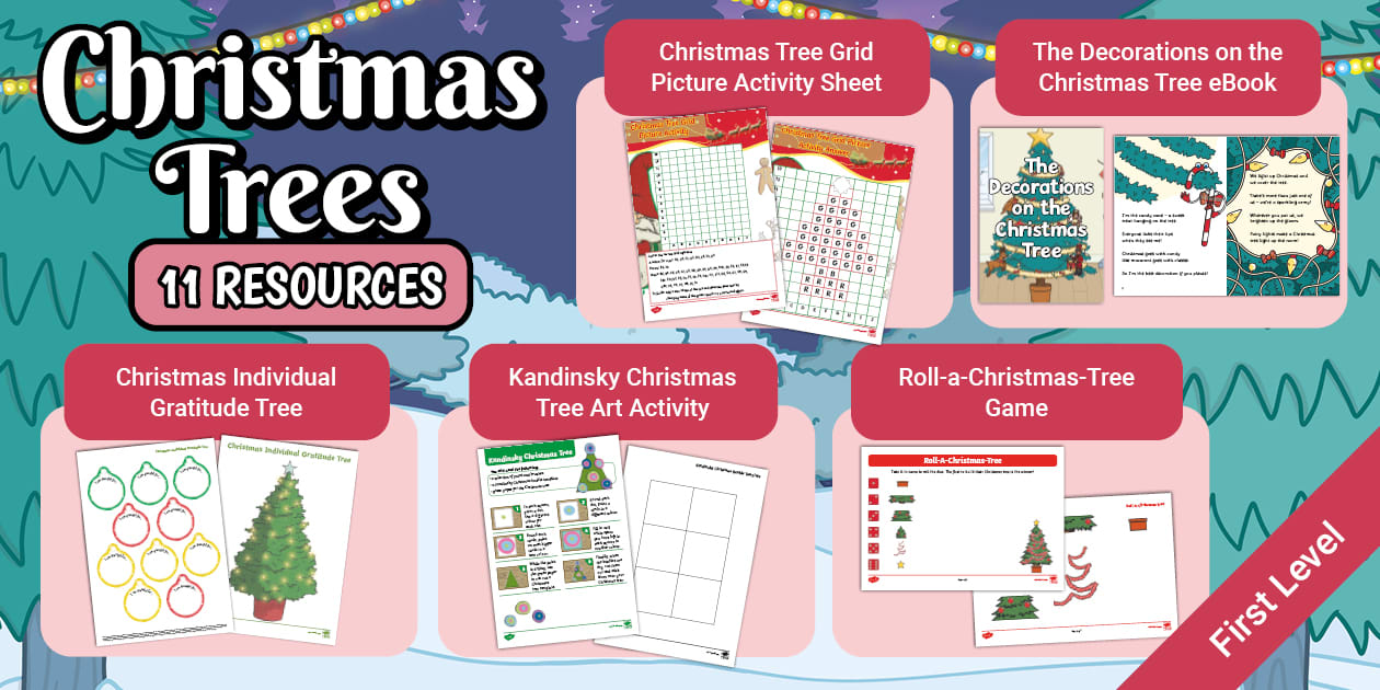 Christmas Trees First Level Resource Pack