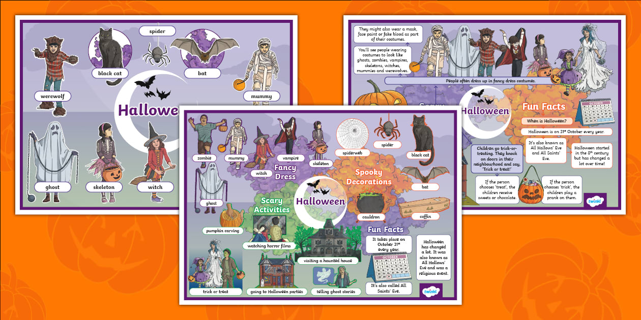 Halloween Differentiated Concept Maps for Learners of EAL