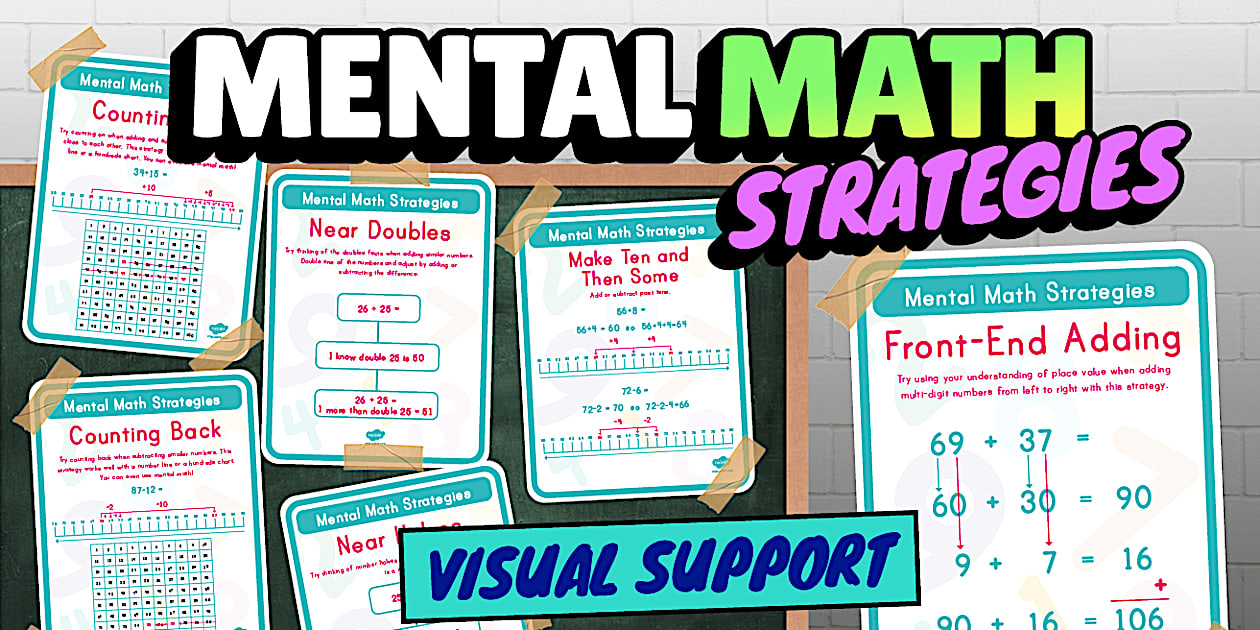 Mental Math Strategies Posters (teacher made) - Twinkl