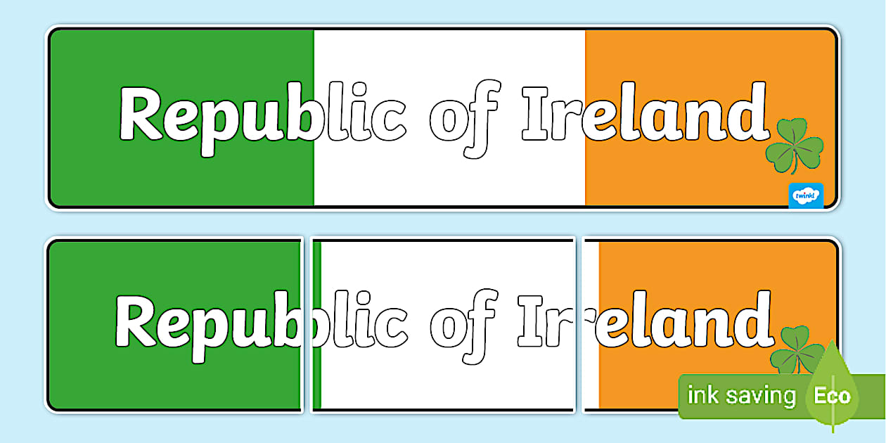 Republic of Ireland Display Banner (teacher made) - Twinkl