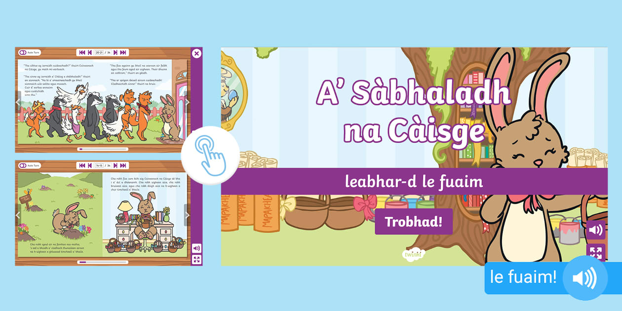 A' Sàbhaladh na Càisge - Leabhar-d Go! le fuaim - Twinkl