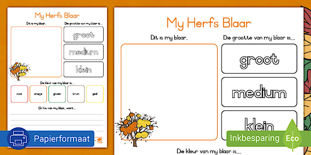 My Herfsblaar Aktiwiteit - Twinkl