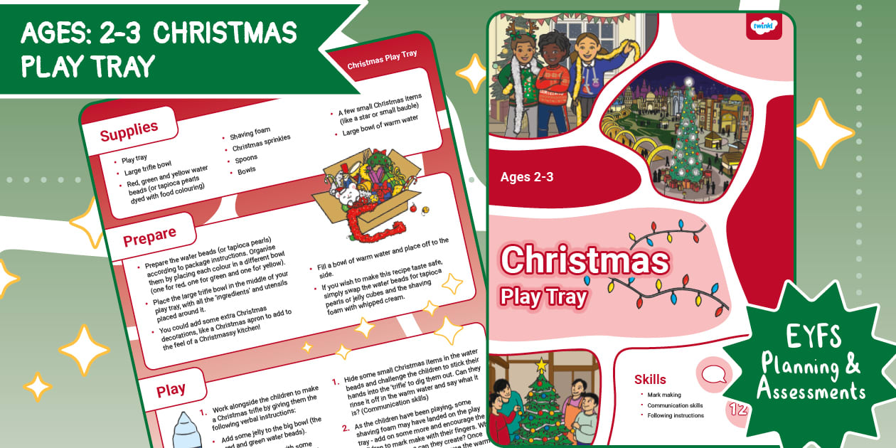 Northern Ireland EYFS Age 2-3 Play Tray: Christmas