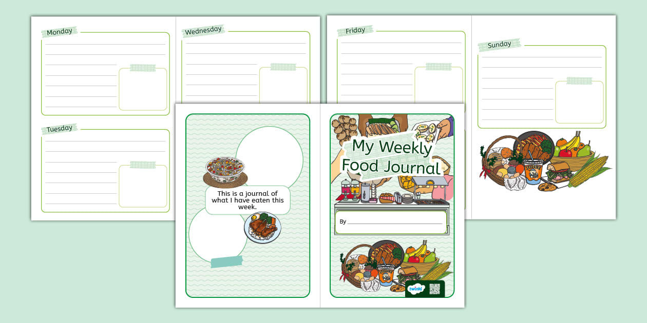 * NEW * My Weekly Food Journal Writing Template - Twinkl