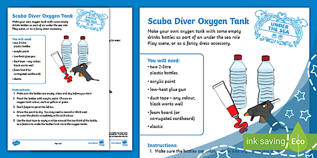 Scuba Diver Oxygen Tank Craft Instructions (Teacher-Made)