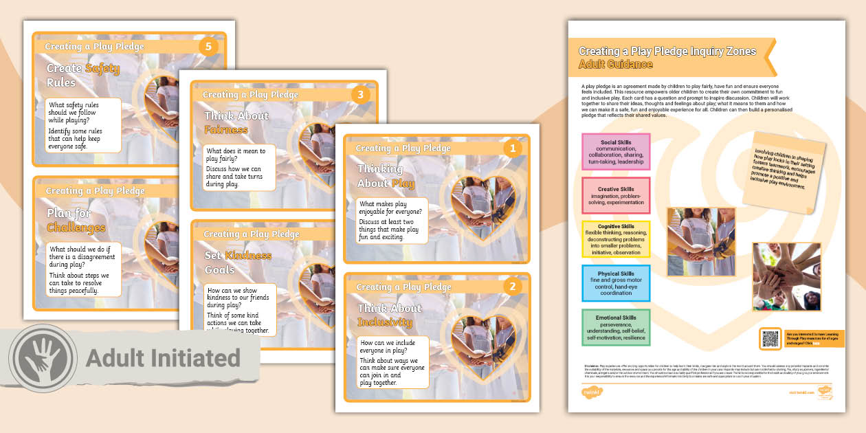 Creating a Play Pledge Inquiry Zones (teacher made) - Twinkl