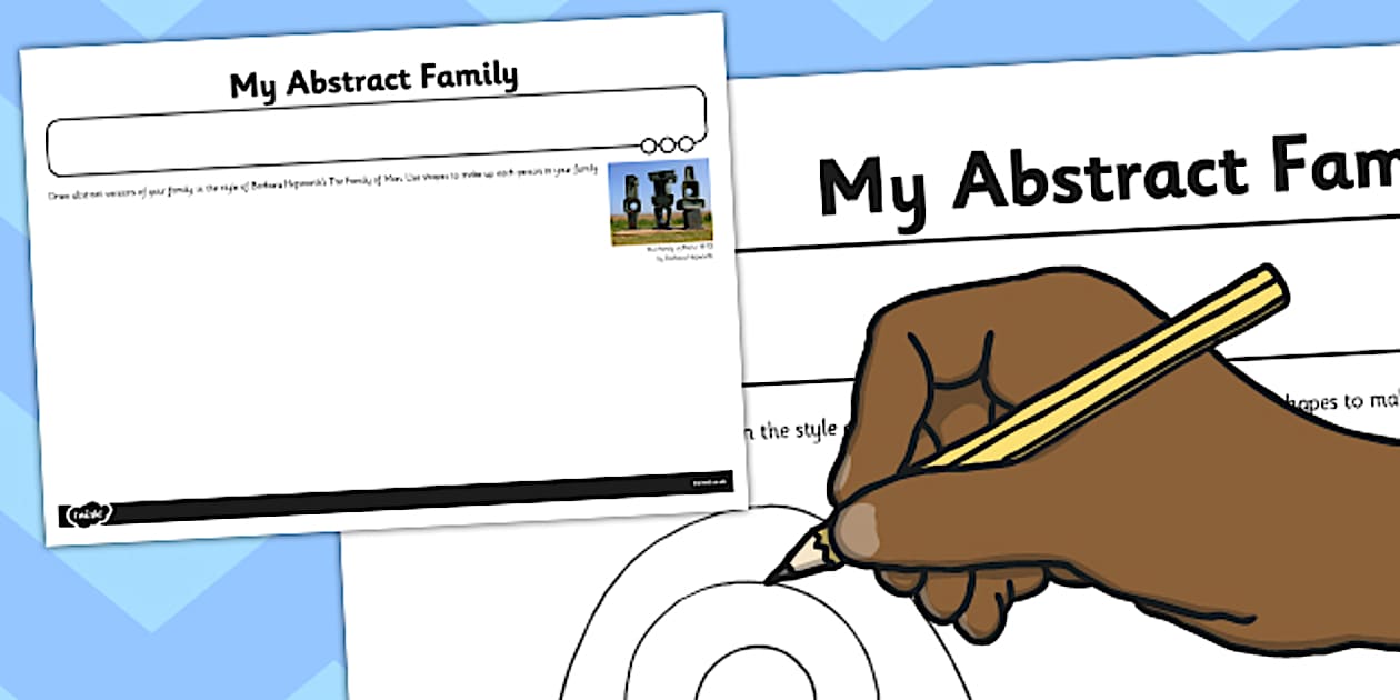 Editable Worksheet 'My Abstract Family' - Twinkl