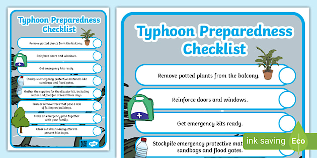 Typhoon Preparedness Checklist - Typhoon Preparedness Tips