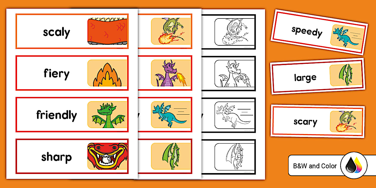 Adjectives to Describe a Dragon | Resource | Twinkl USA