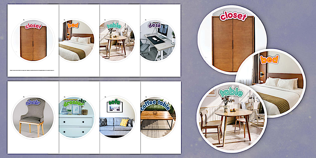 House Furniture Circle Display Photo Cut-Outs (teacher made)