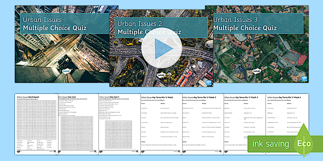 Urban Issues and Challenges Glossary Pack Activity Pack - Urban Issues and