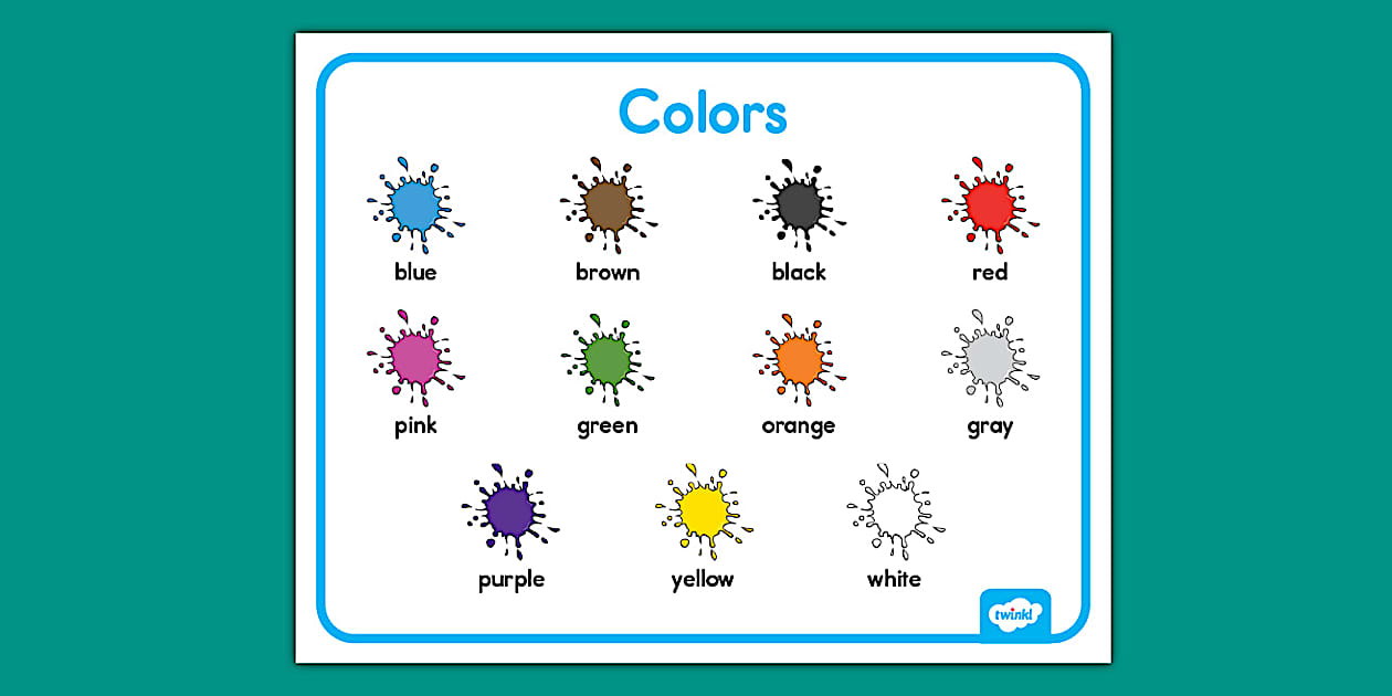 Colors Word Mat (teacher made) - Twinkl