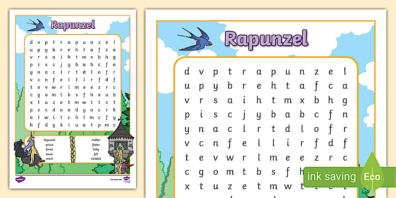 Rapunzel Wordsearch (teacher made) - Twinkl