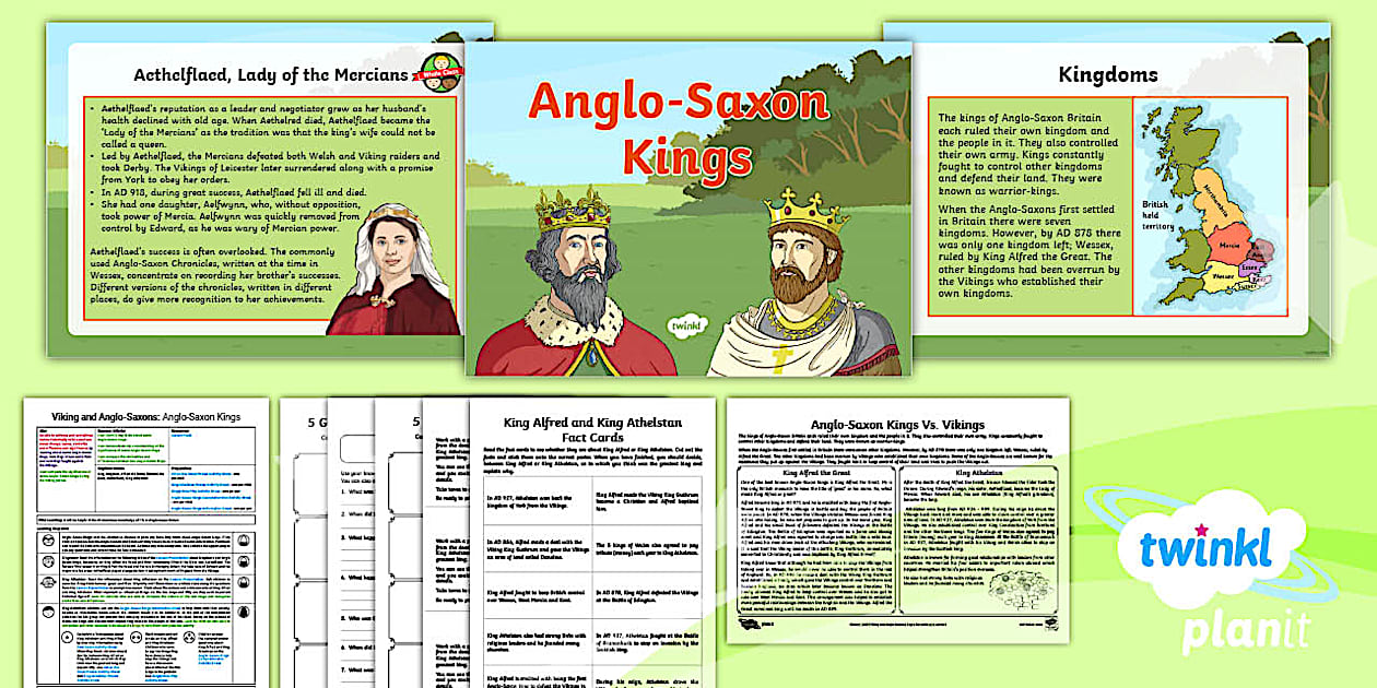 KS2 Anglo-Saxon Kings PlanIt Lesson Plan - Primary Resource