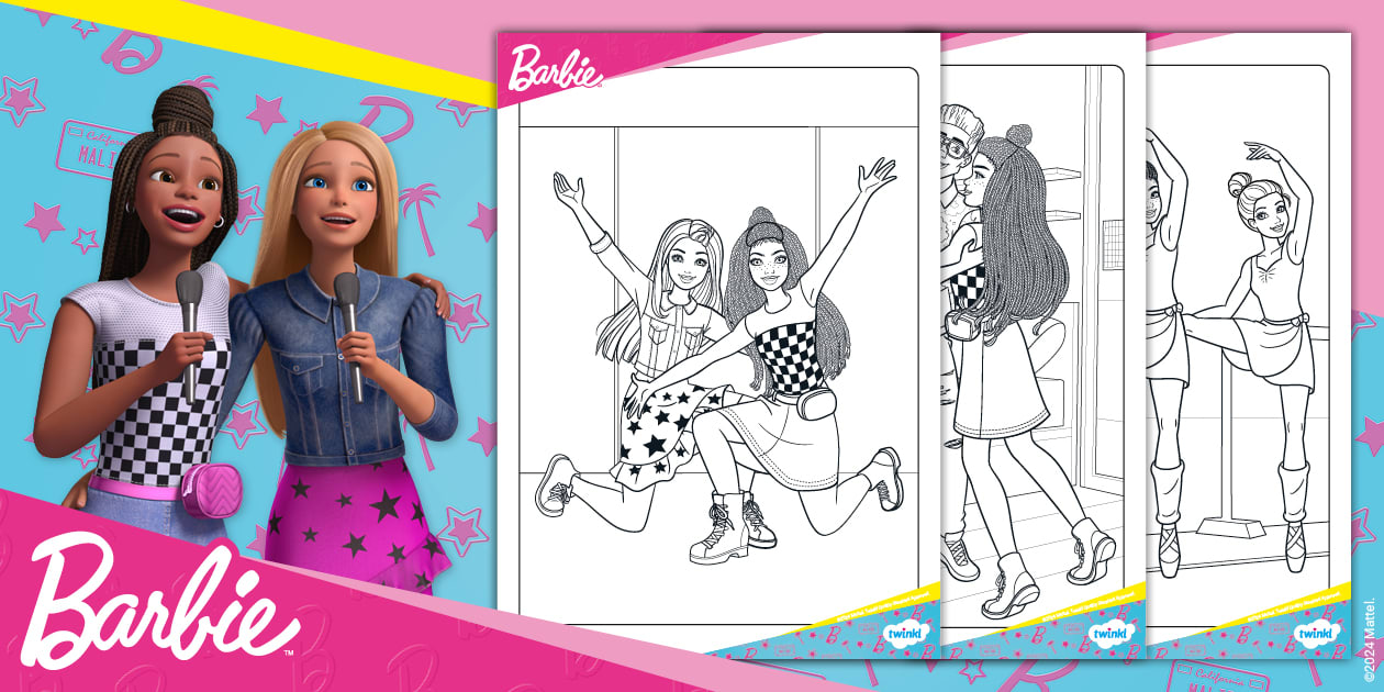 Printable Barbie Colouring Pages | Barbie: It Takes Two