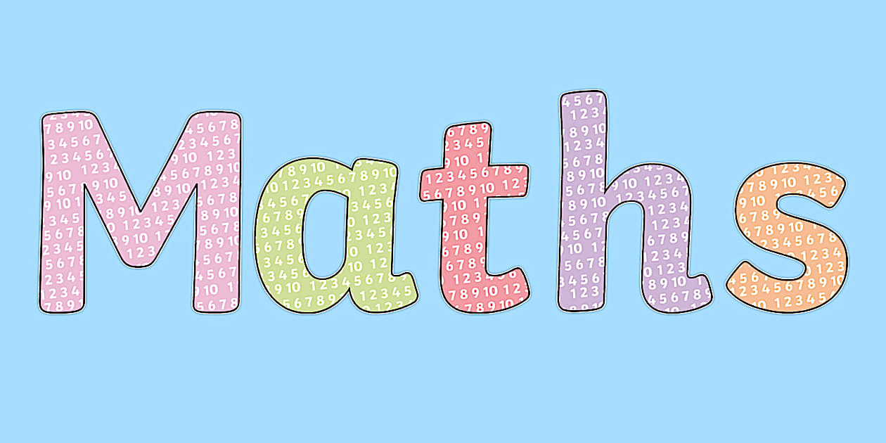 Editable Maths with Numbers Title Display Lettering - Twinkl