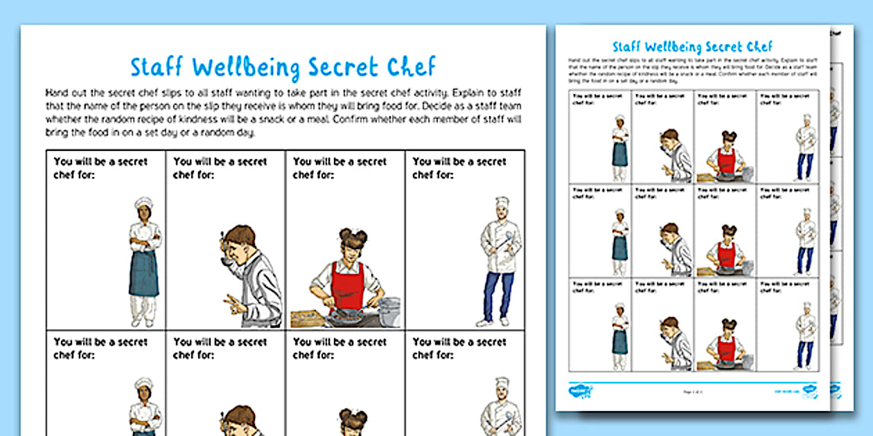 Staff Wellbeing Secret Chef (teacher made) - Twinkl