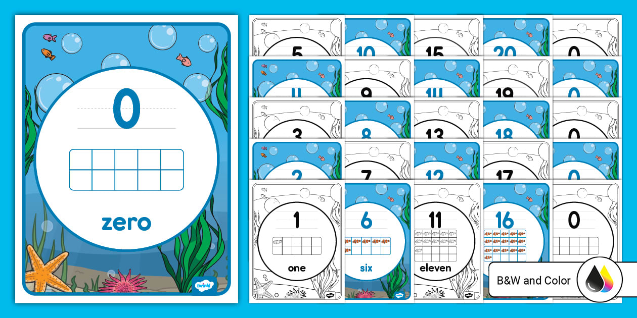 Under the Sea Numbers 0-20 Posters (Hecho por educadores)