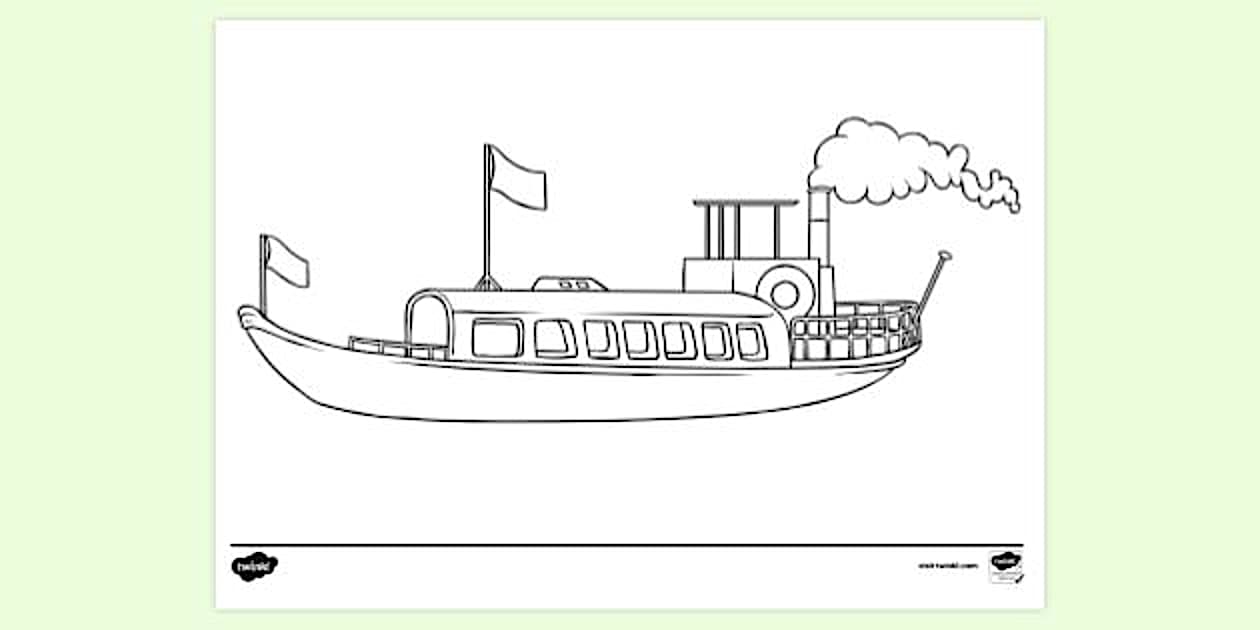 Boat Colouring Page | Colouring Sheets (teacher made)