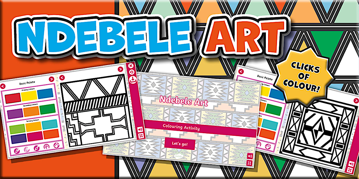 Foundation Phase- Ndebele Art Interactive Colouring Activity