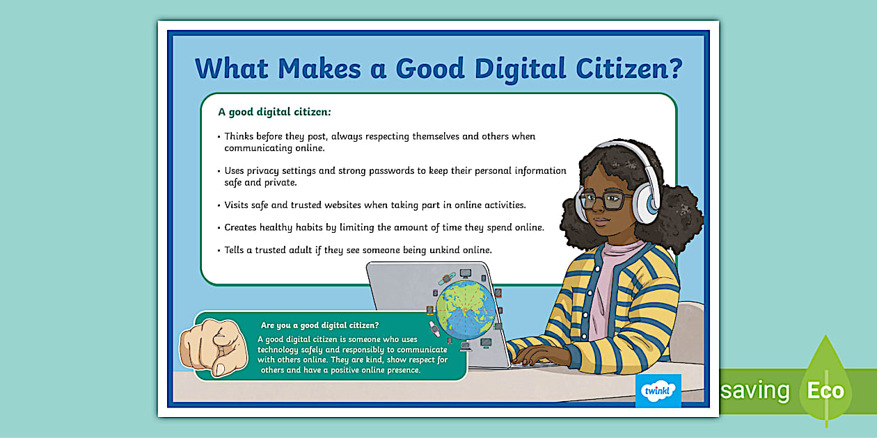 What Makes a Good Digital Citizen? Display Poster - KS2