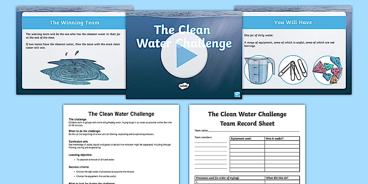 Y5 The Clean Water Challenge Activity (teacher made)
