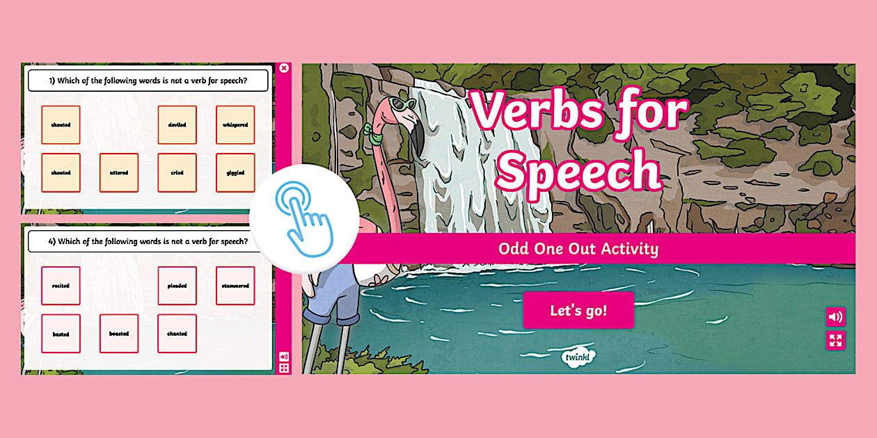 Verbs for Speech KS2 English Odd One Out Game