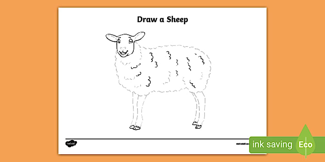 EYFS Draw a Sheep Pencil Control Activity - Twinkl