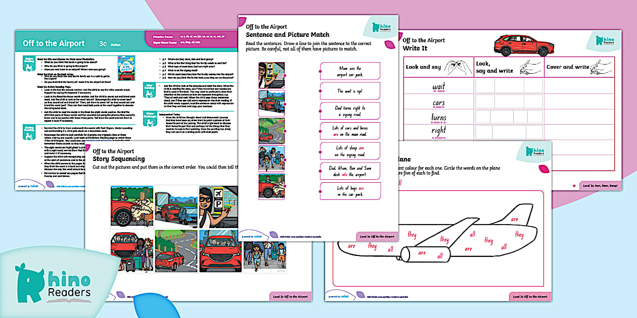 Level 3c Off to the Airport Guided Reading Pack - Twinkl