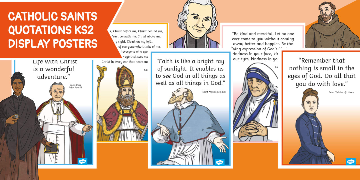 Catholic Saints Quotations KS2 Display Posters