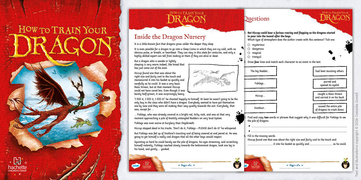 How To Train Your Dragon Reading Comprehension Activity KS2