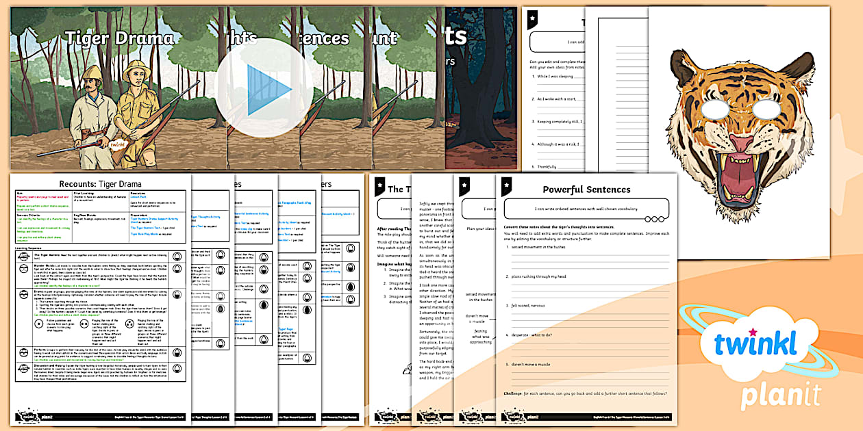 Animals: The Tyger Y6 Recounts Genre Unit Pack - Twinkl