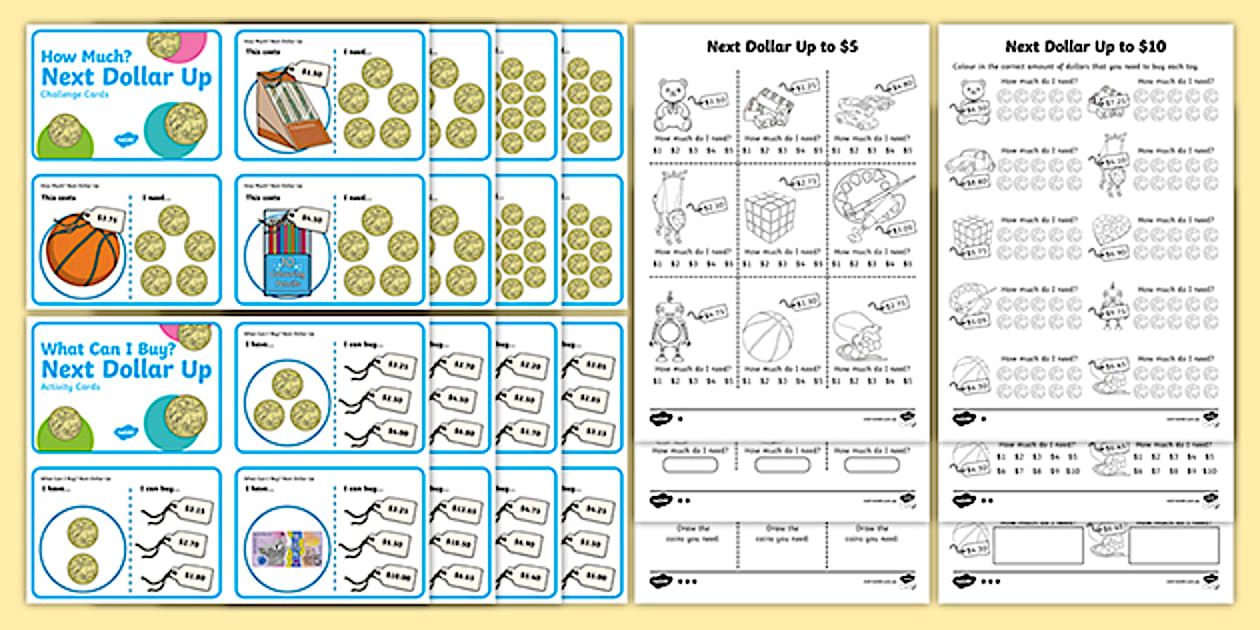 Next Dollar Up Activity Pack (teacher made) - Twinkl