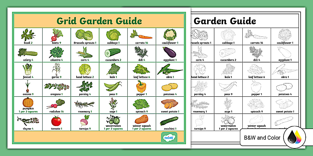 Grid Garden Guide Poster (Teacher-Made) - Twinkl