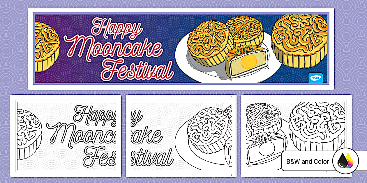 Happy Mooncake Festival Banner (teacher made) - Twinkl