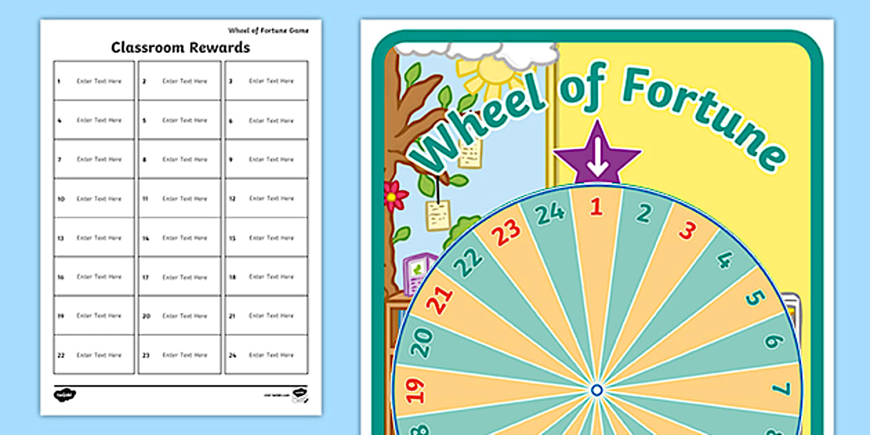 Classroom Reward Spinner - Primary Resources (teacher made)