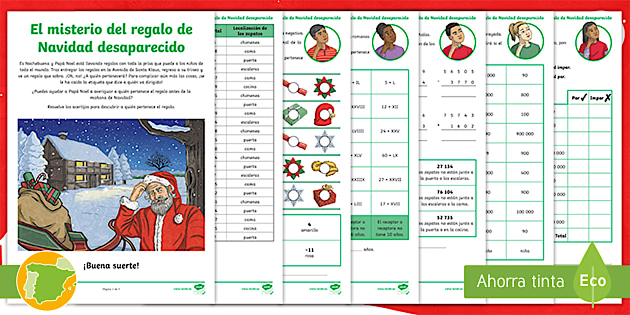 Juego de detectives STEM: El misterio del regalo de Navidad perdido