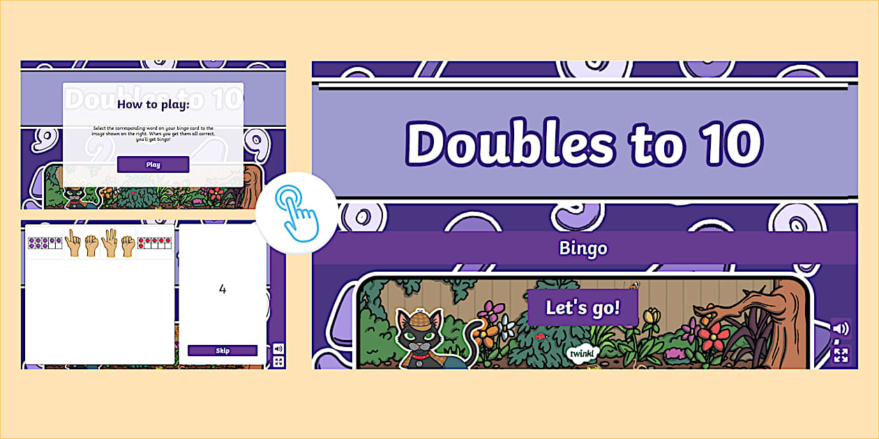 👉 Doubles to 10 EYFS Maths Bingo Game (teacher made)