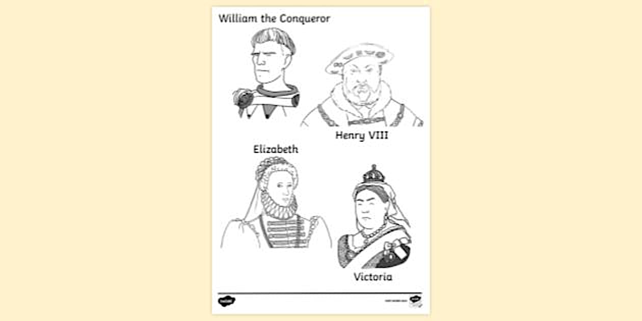 Kings and Queens of England Colouring Sheet | Colouring Sheets