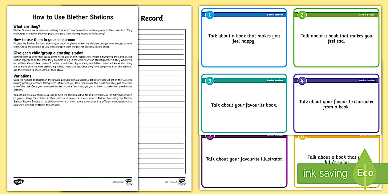 Book Week Scotland First Level Blether Stations - Twinkl