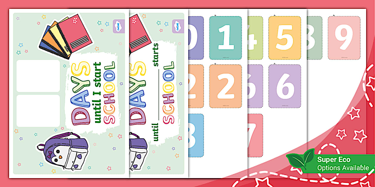 First Day of School Countdown Poster | Parents Resource