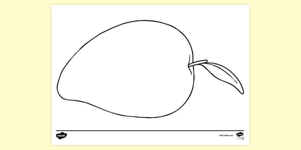 Mango Colouring Page | Colouring Sheets - Twinkl