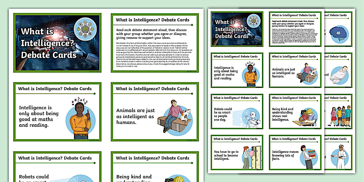 Debate Cards on Artificial Intelligence - Twinkl