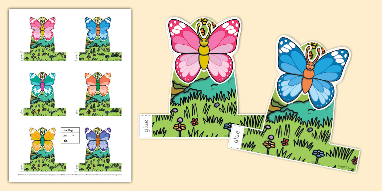 Butterfly Finger Puppets (teacher made) - Twinkl