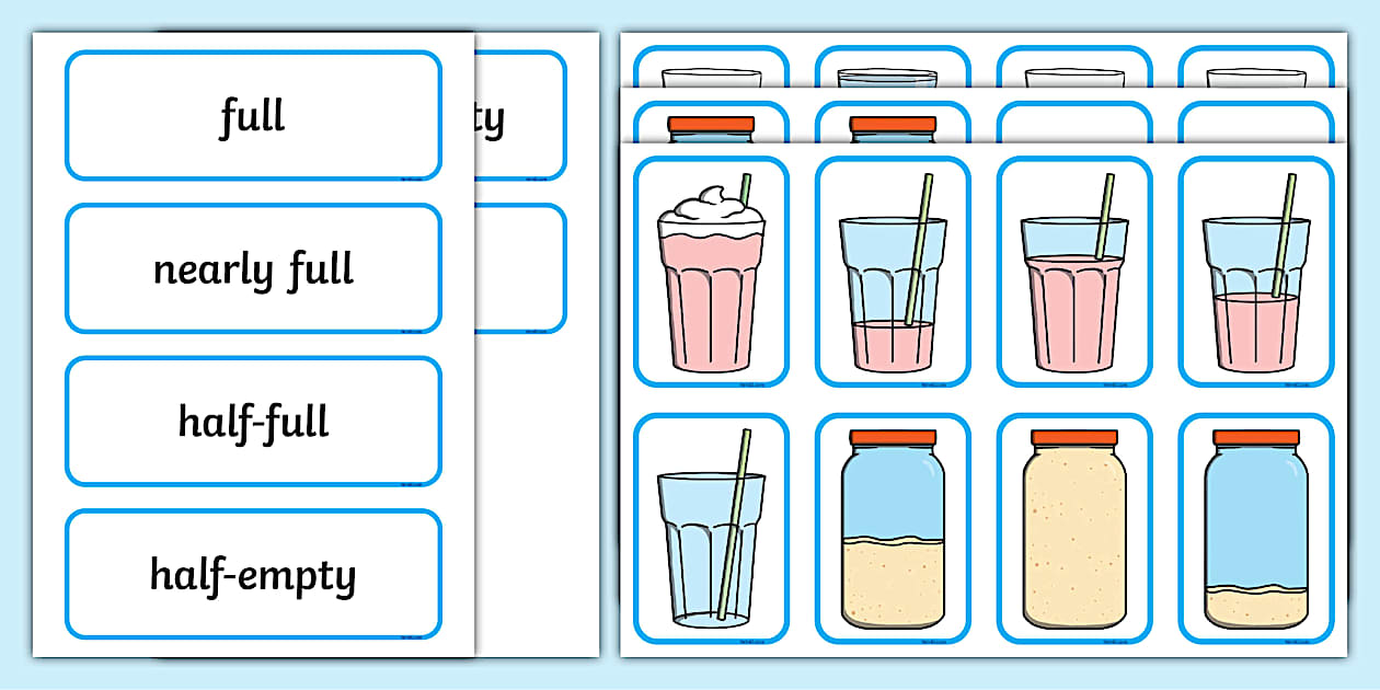 Cursive Capacity Matching Cards EYFS (teacher made) - Twinkl