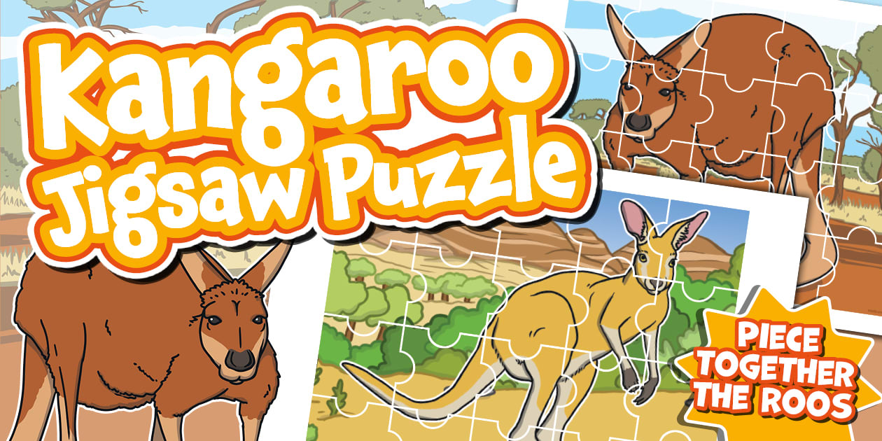 * NEW * Kangaroo Jigsaw Puzzle