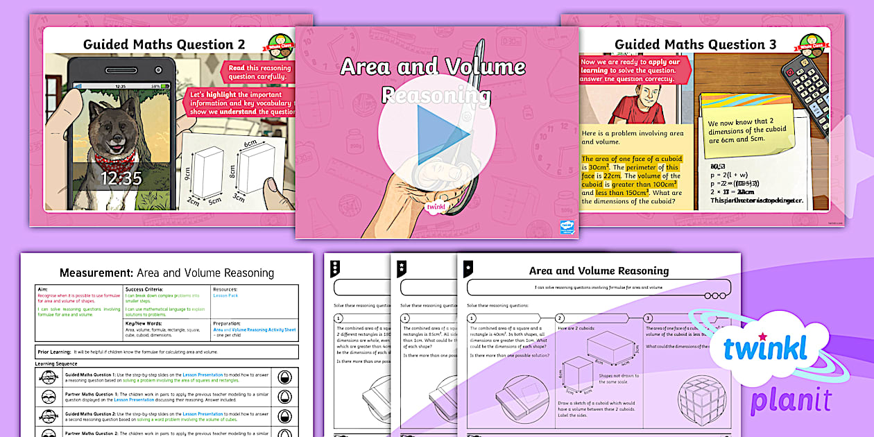 Year 6 Use Formulae for Area and Volume PlanIt Maths Lesson 3