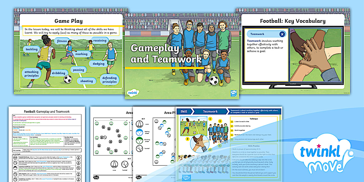 Football Teamwork Lesson I Year 3 Outdoor PE I Twinkl Move