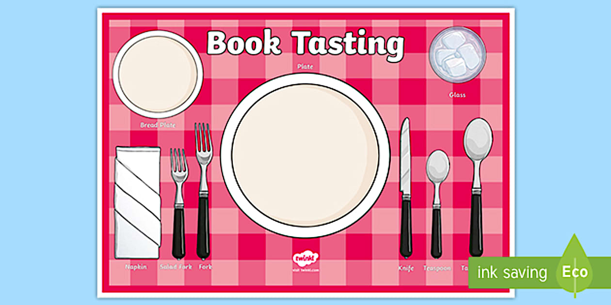 Editable Book Tasting Place Mats (teacher made) - Twinkl